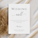 Modern Wishing Well Sign Template Printable, Wedding Script Cards and ...