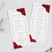 Wedding Program Template, Red Rose Wedding Order of Service, Tall ...