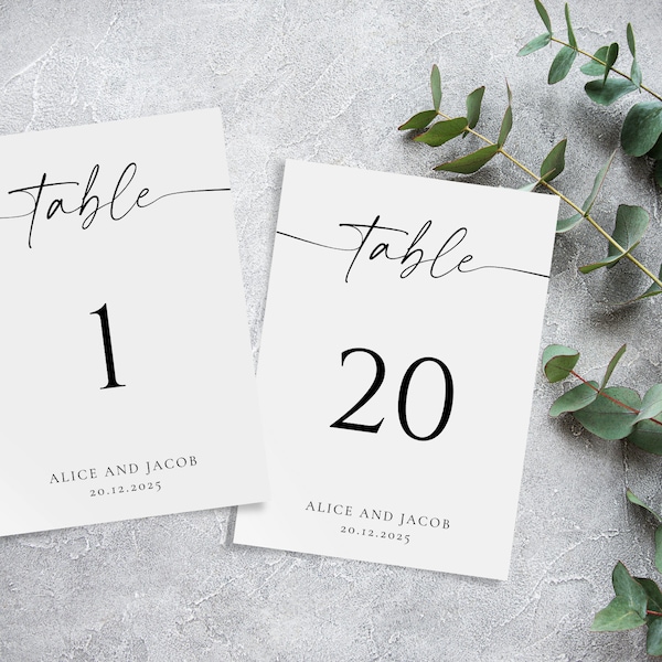 Black Table Numbers - Etsy