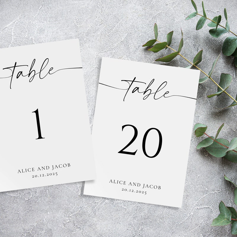 Table Numbers - Etsy