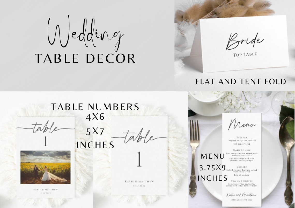 Simple Wedding Template Bundle Diy Wedding Stationary Kit - Etsy UK