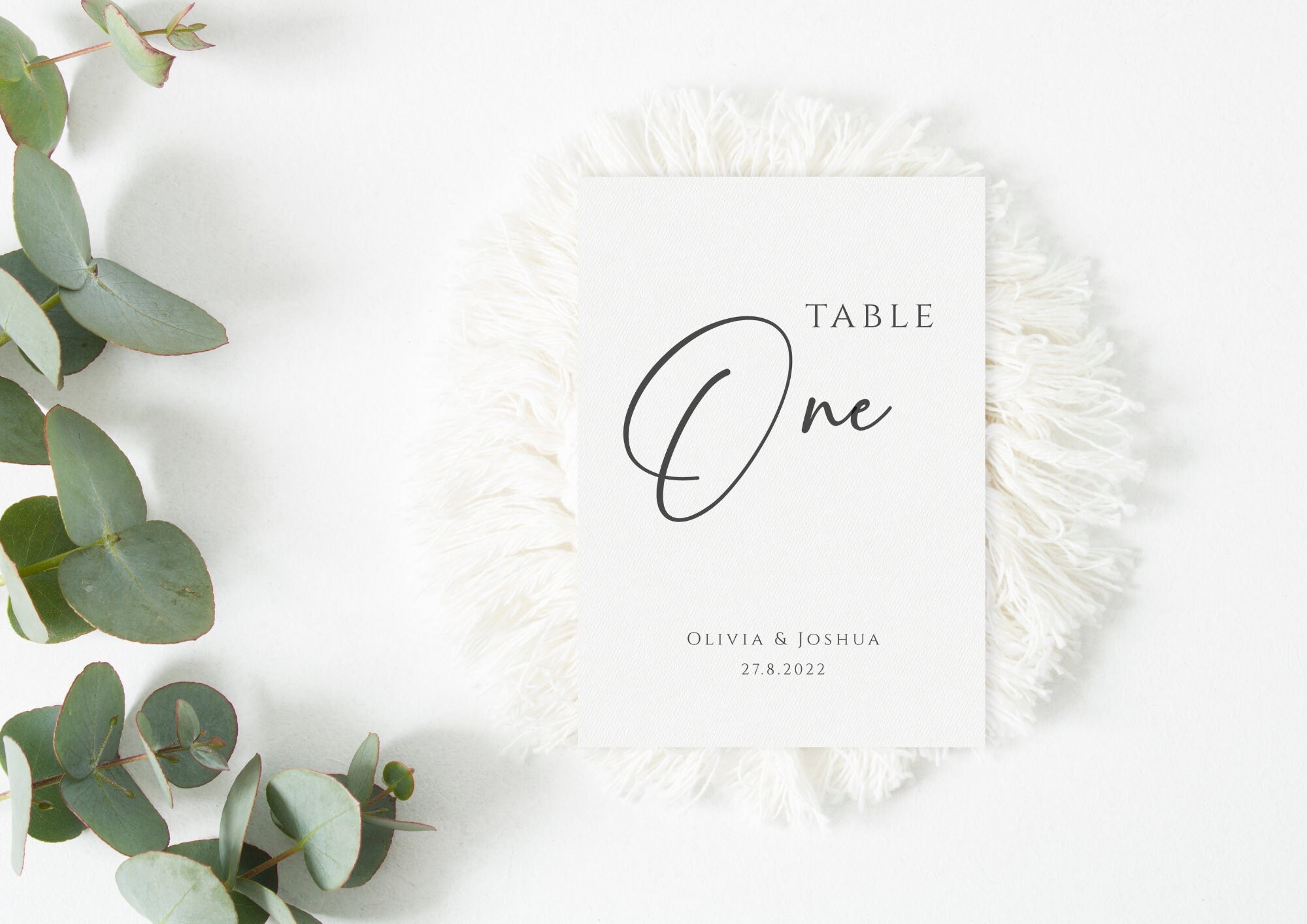 Modern Table Number Template Simple Wedding Table Number - Etsy