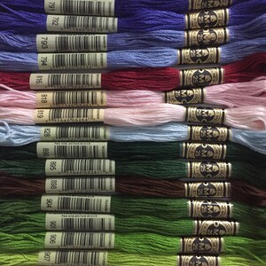 Genuine DMC Floss Set 100 Colors , Embroidery Floss, Mouliné Embroidery ...