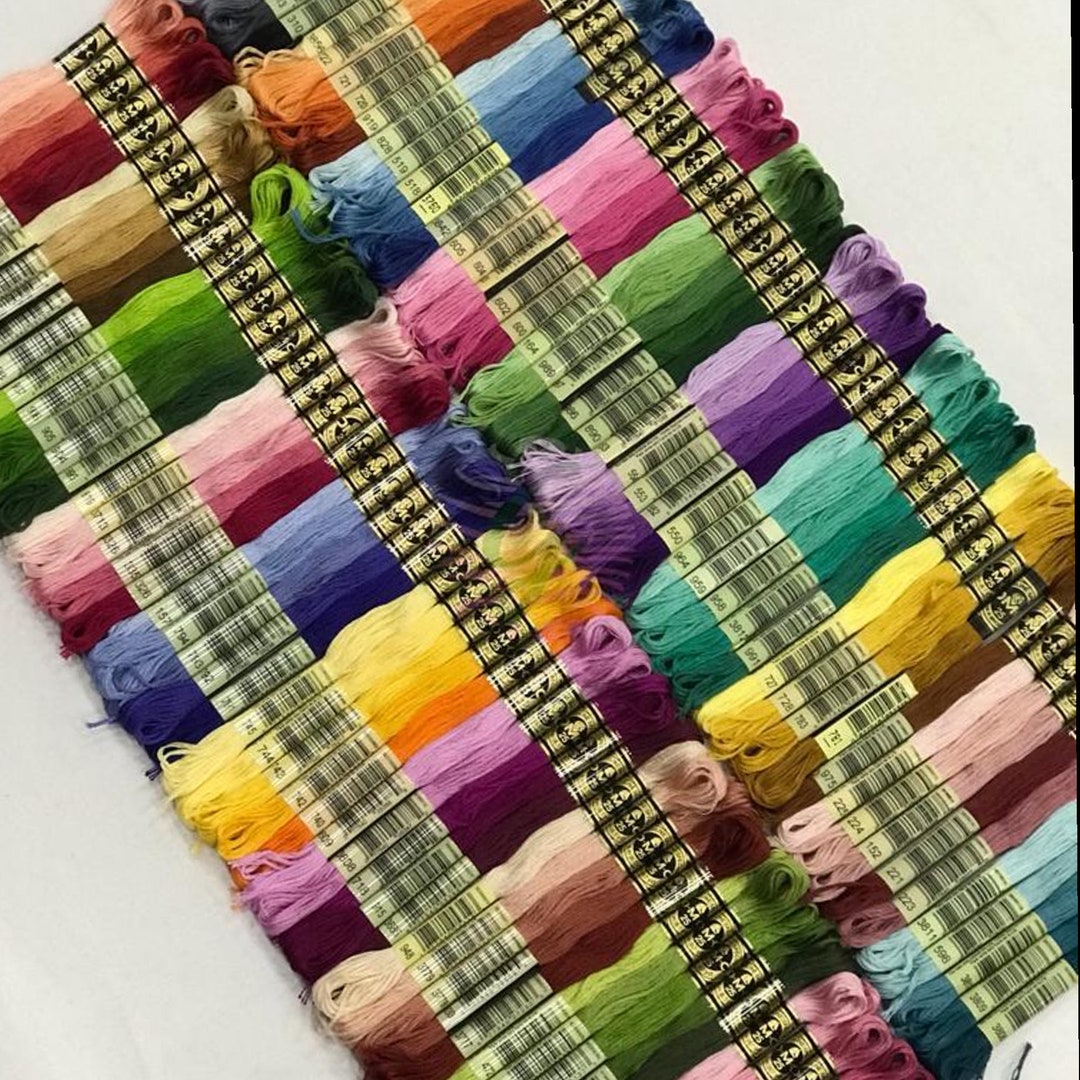 Genuine DMC Floss Set 100 Colors , Embroidery Floss, Mouliné Embroidery ...
