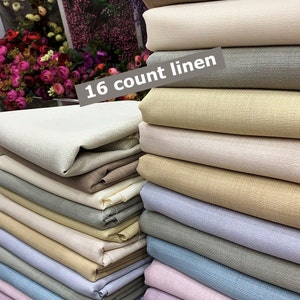 16 Count Soft Linen Cloth, Aida Fabric, Polyester Cotton Material for ...