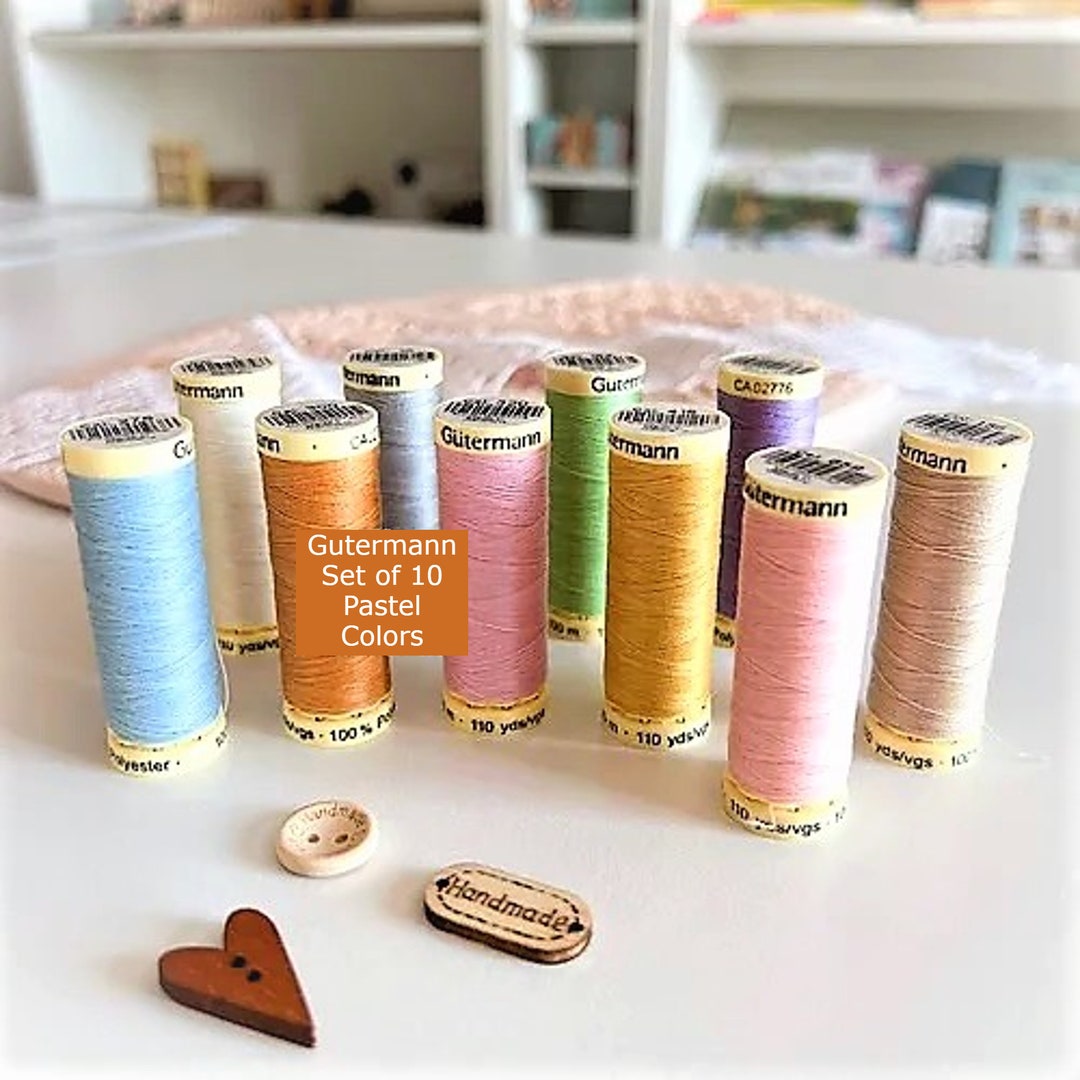 Gutermann Sewing Thread Set, 10 Pastel Colors, 110 Yard - Etsy