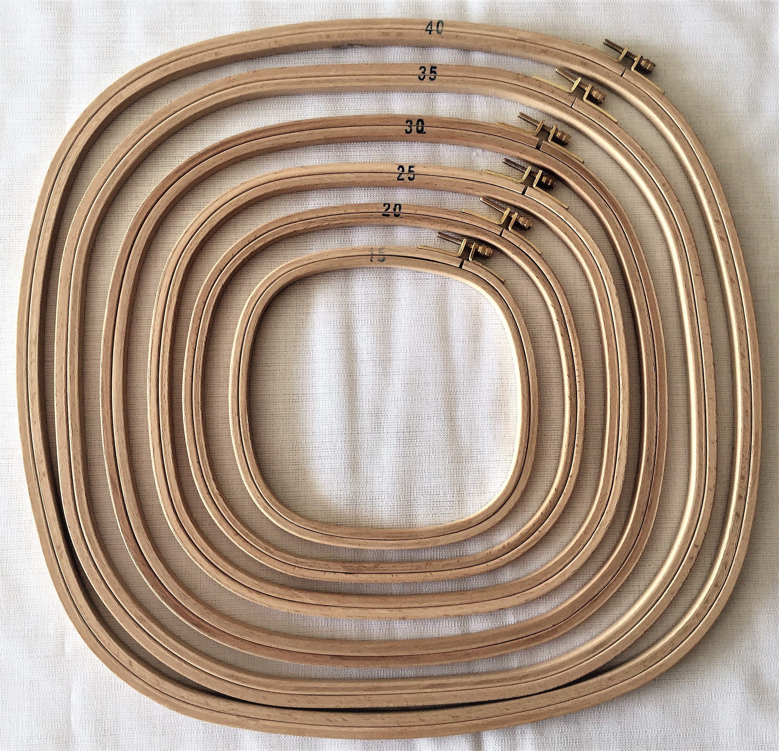 Square Wooden Embroidery Hoop Beech Wood Cross Stitch Frame for ...