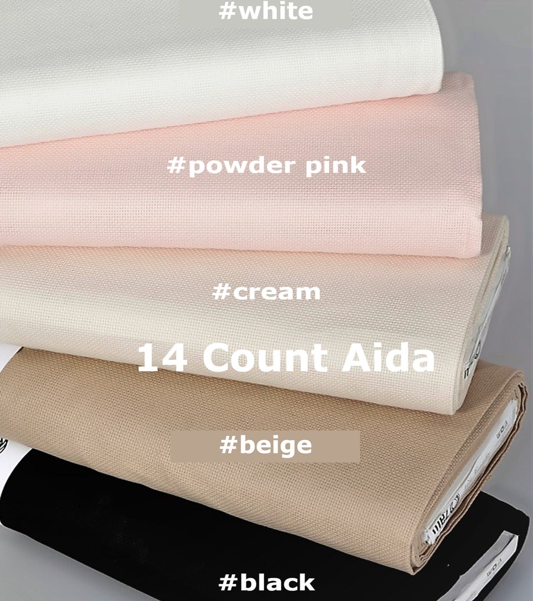 14 Count Aida Fabric, Cotton Cross Stitch Cloth, Embroidery Supplies ...