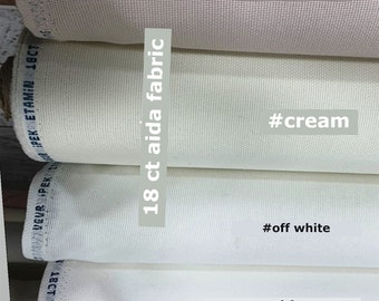 18 Count Cross Stitch Fabric Embroidery Aida Cloth, Khaki - Etsy