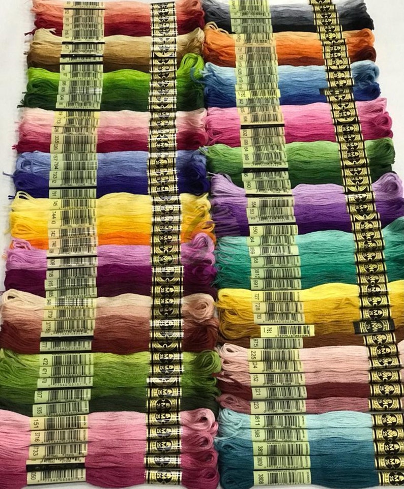 Genuine DMC Floss Set 100 Colors Embroidery Floss Mouliné - Etsy
