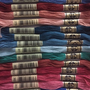 Genuine DMC Floss Set 100 Colors , Embroidery Floss, Mouliné Embroidery ...