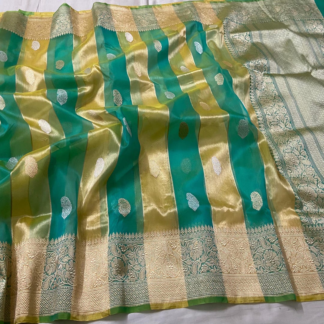 Pure Tissue Rangkat Sona Rupa Buti Banarasi Handwoven Saree - Etsy