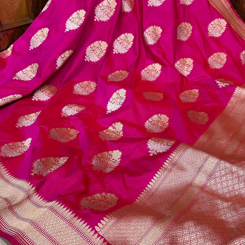Rani Color Saree - Etsy