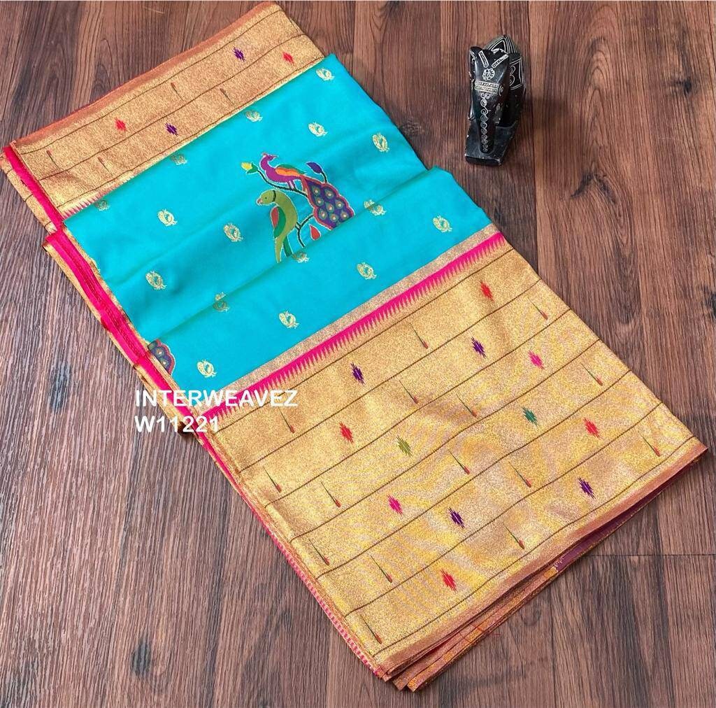 Patan Patola Saree With Parrot Peacock Meenakari Weaving - Etsy