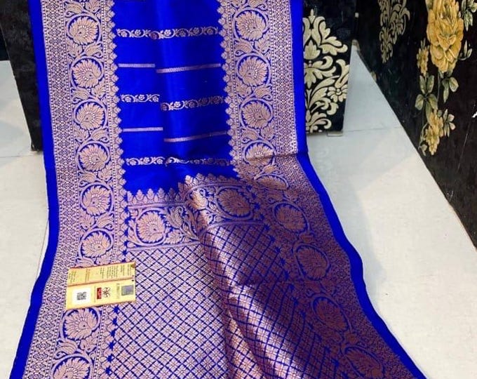 Pure Handloom Katan Banarasi Silk Saree - Etsy