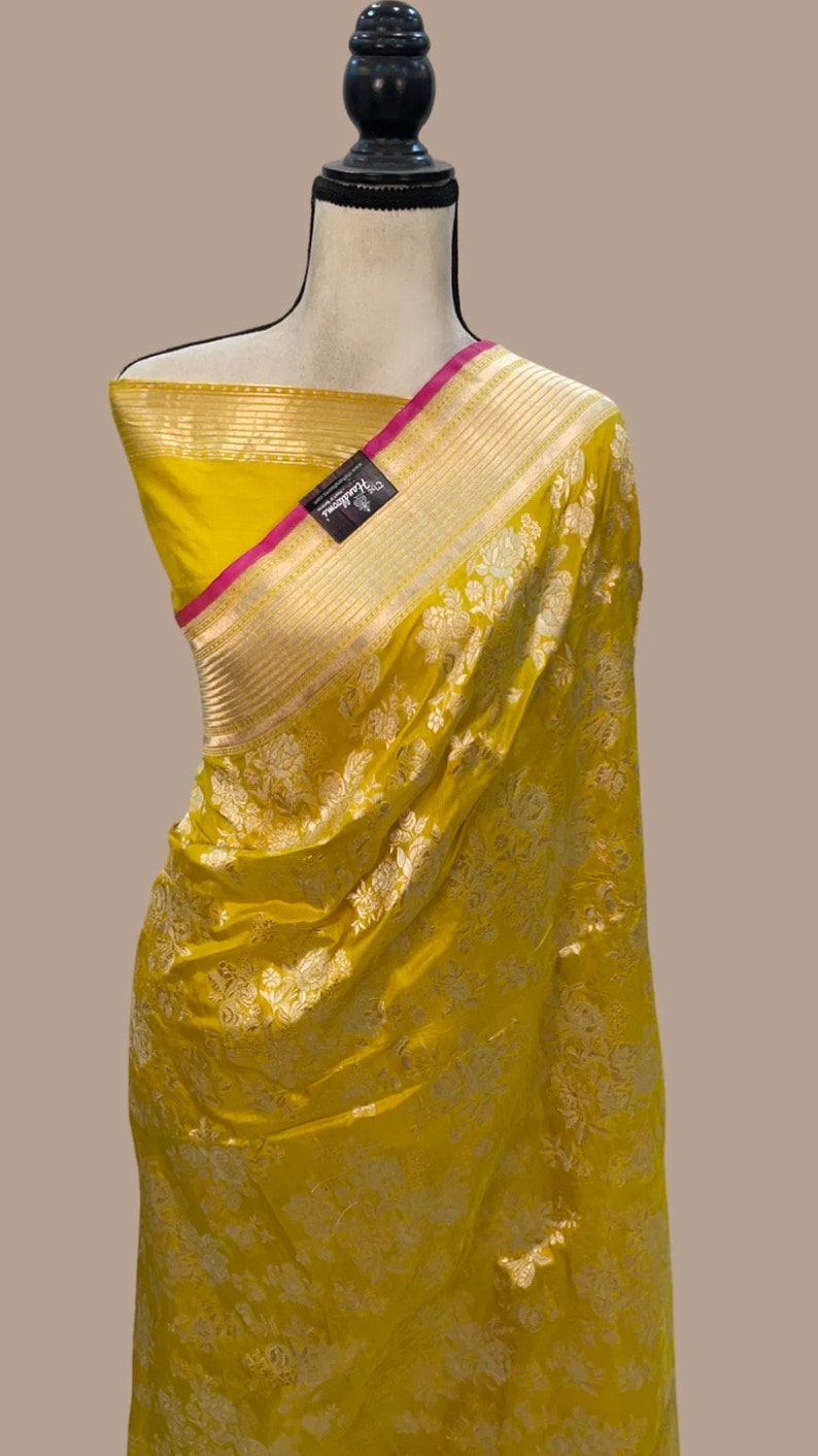 Pure Katan Silk Handloom Banarasi Saree - Etsy