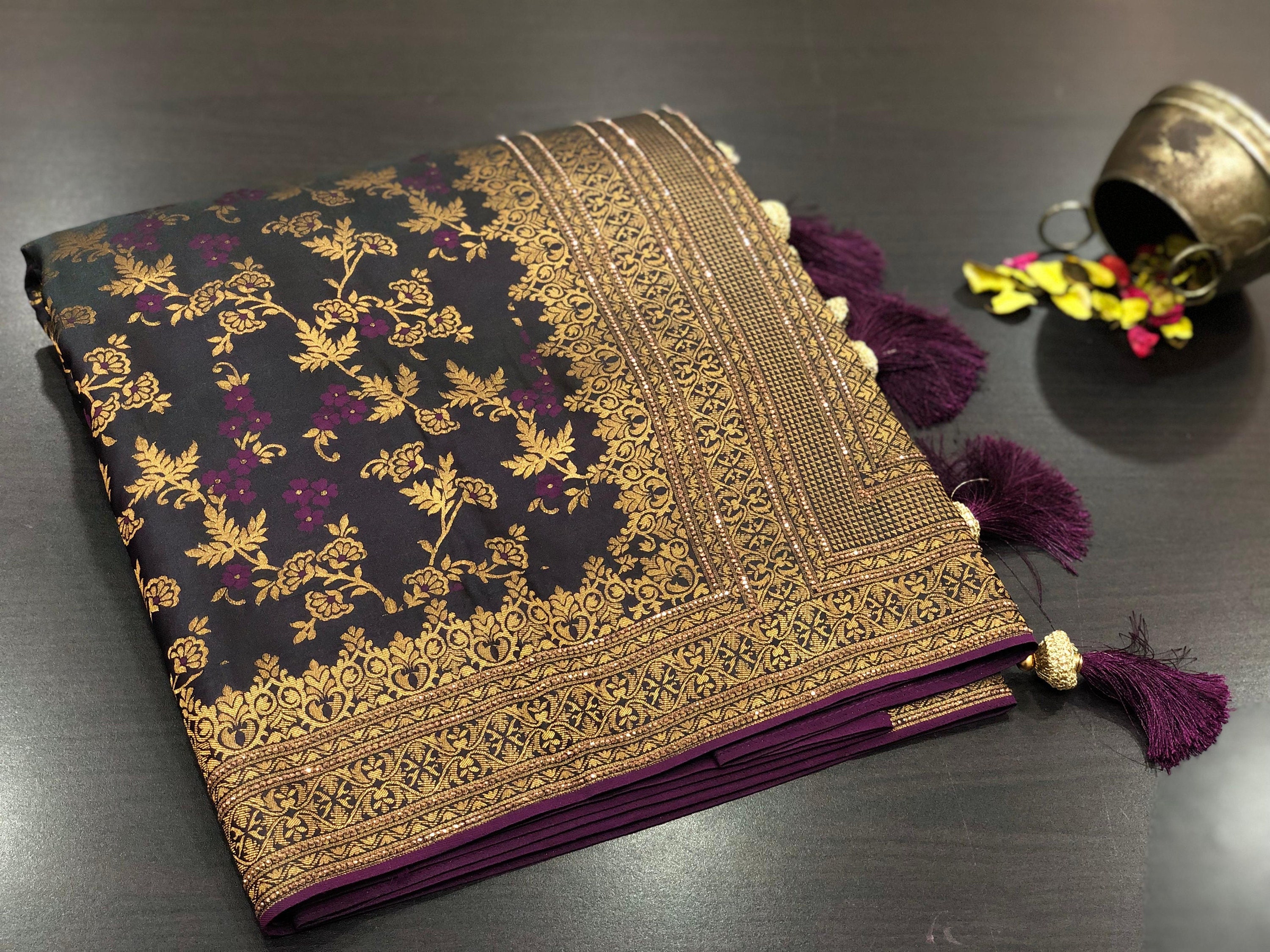 Traditional Jamawar Silk Kanjivaram Katan Silk Saree - Etsy