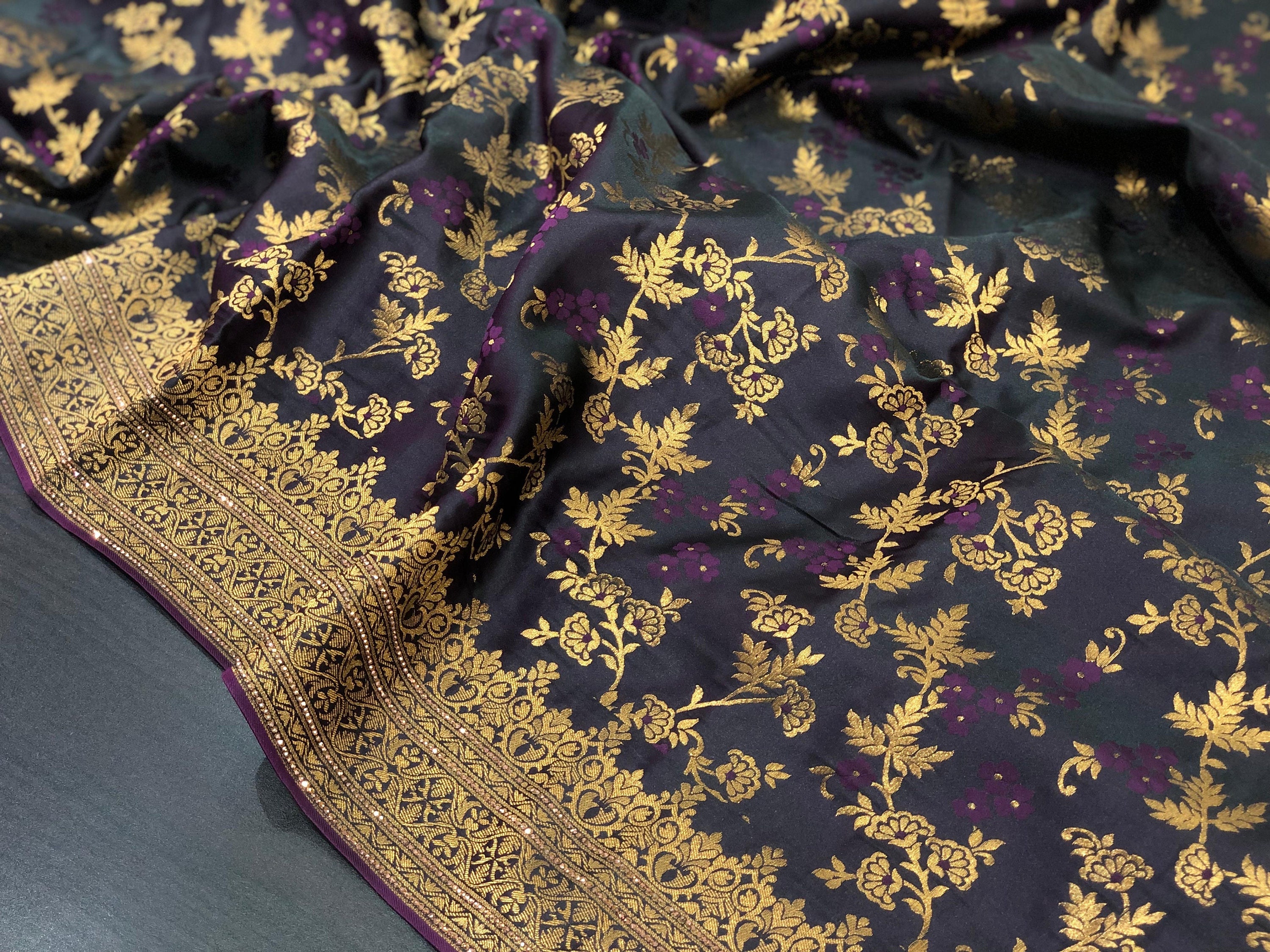 Traditional Jamawar Silk Kanjivaram Katan Silk Saree - Etsy