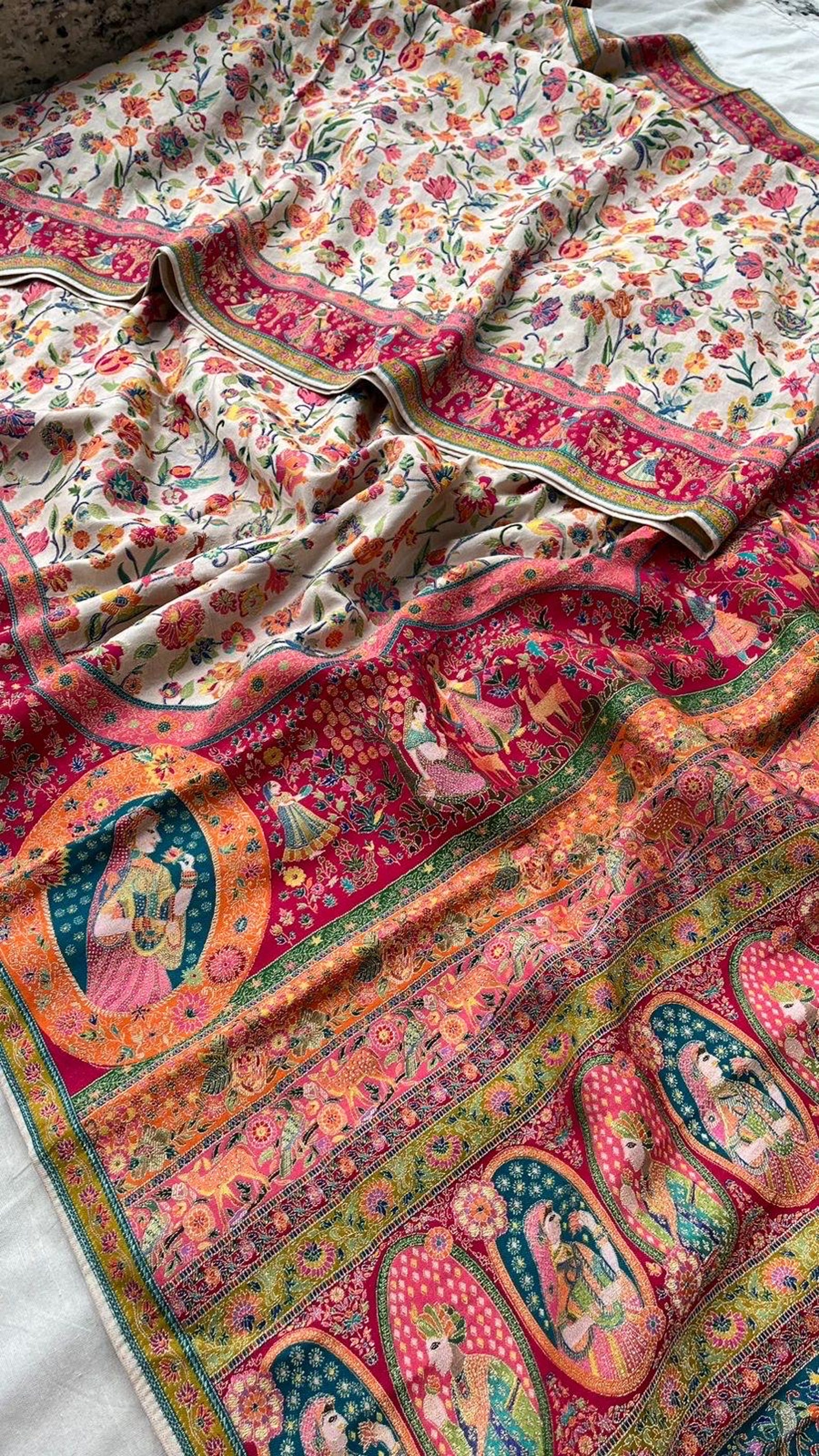 Premium Pure Heavy Silk With Banarasi Weaving on Premium Design. - Etsy