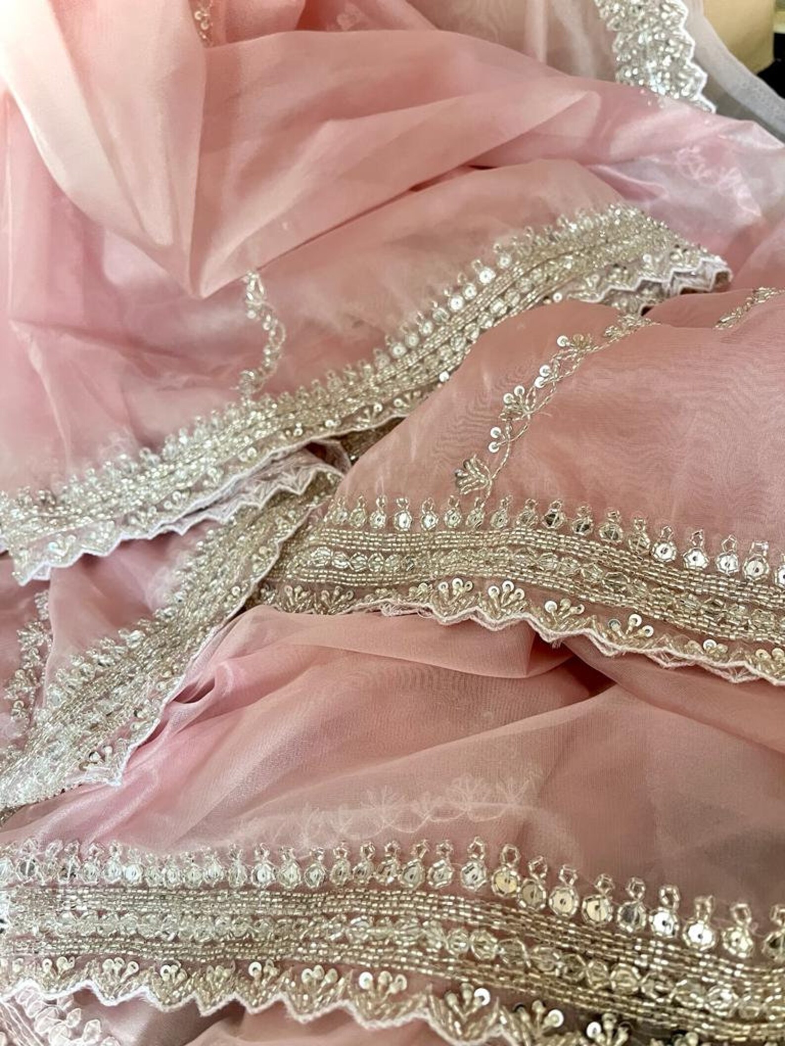 Party Perfectbeautiful Organza Saree With Cutdana Work.. - Etsy