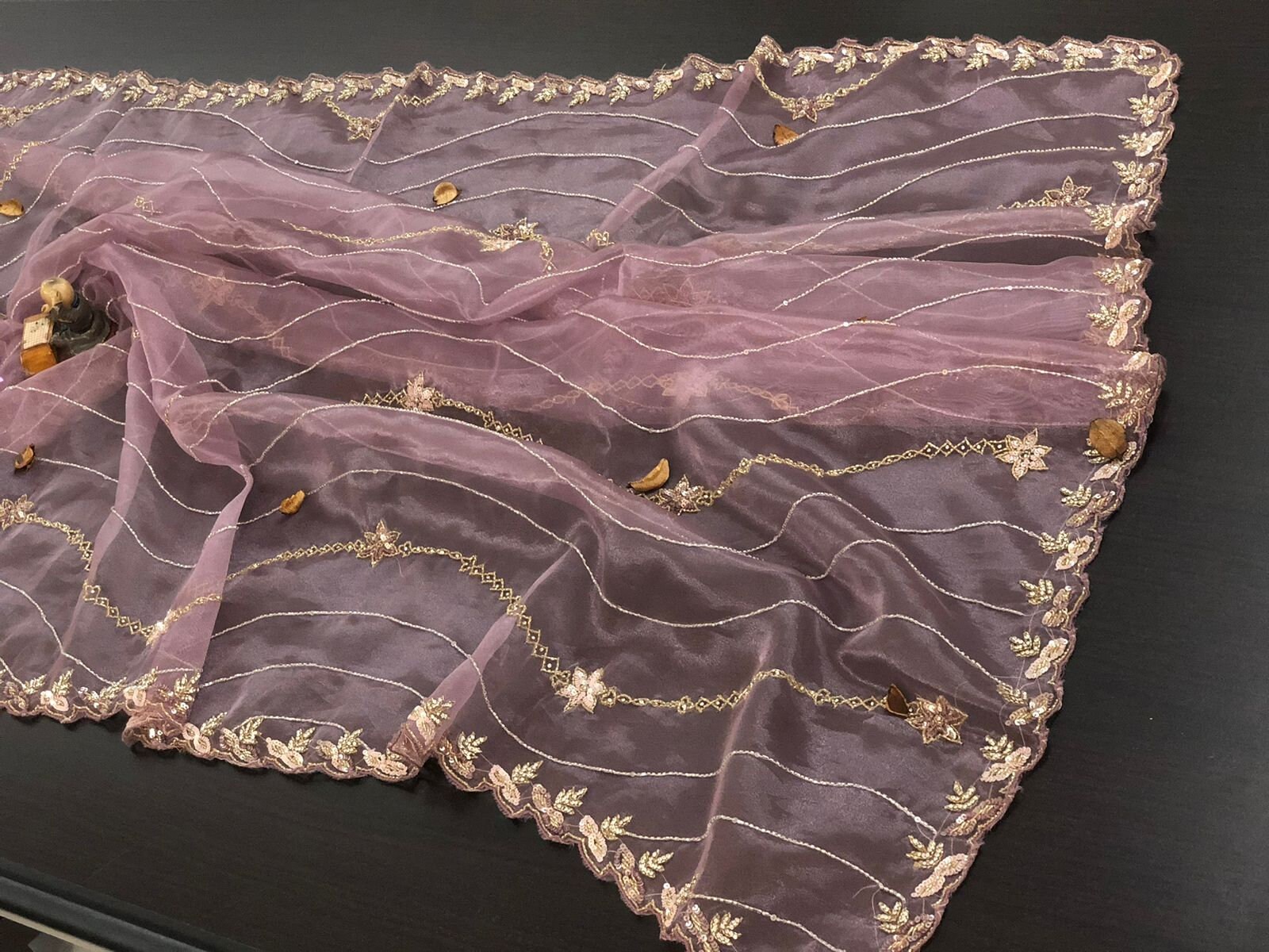 Pure Tissue Organza Saree With Hand Detailing Work - Etsy