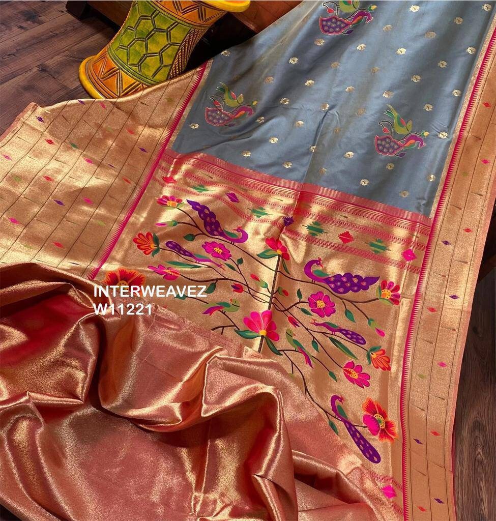 Patan Patola Saree With Parrot Peacock Meenakari Weaving - Etsy