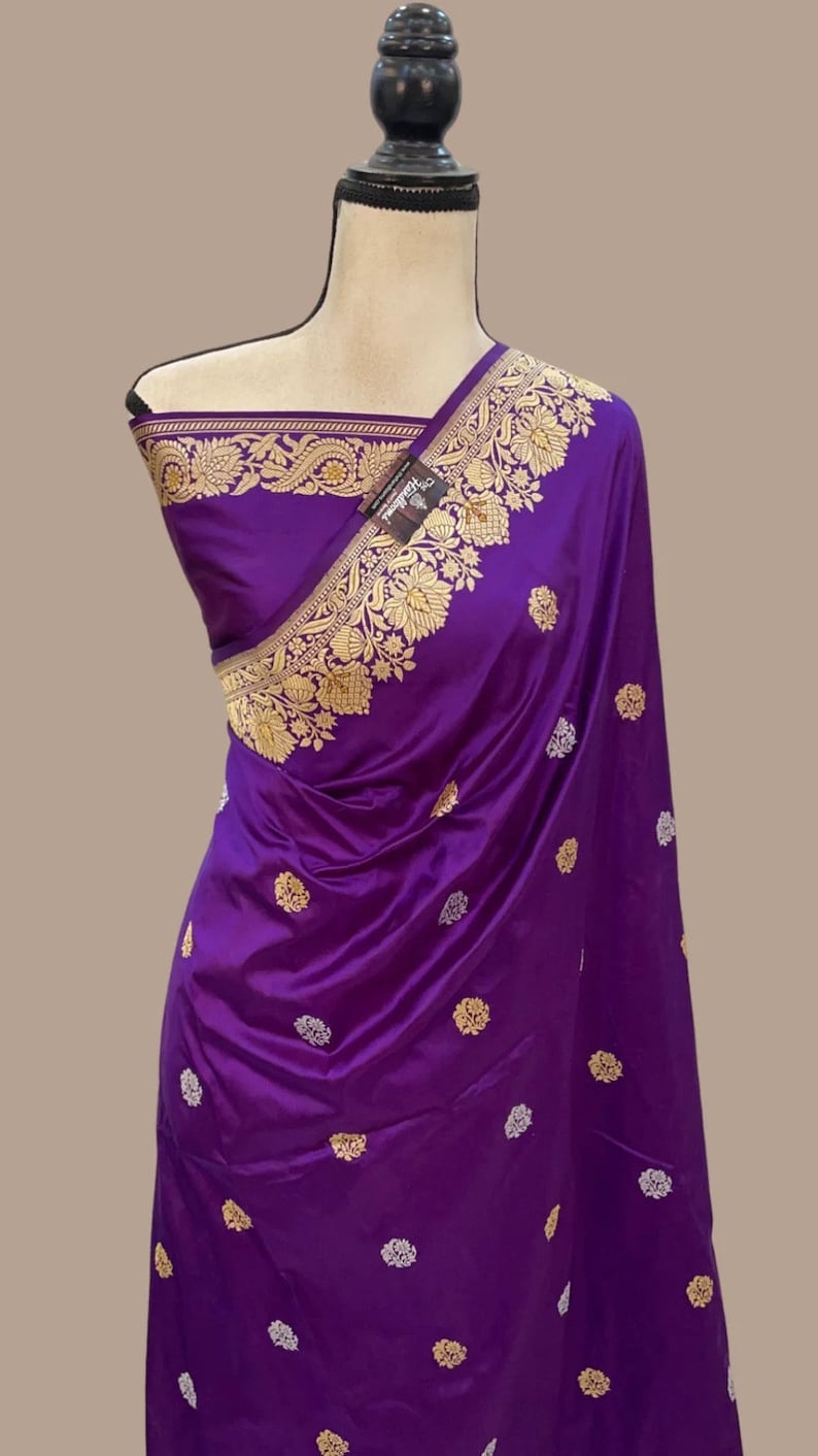 Pure Katan Silk Handloom Banarasi Silk Saree - Etsy