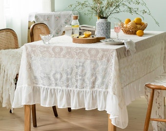 Round Lace Tablecloth | Etsy