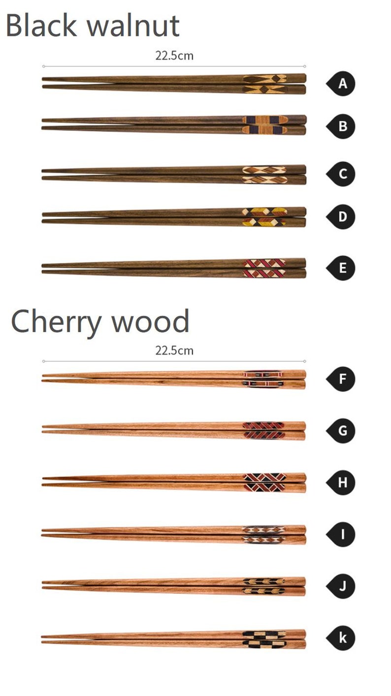 Best Seller - Black Walnut Chopsticks, Cherry Wood Chopsticks, Asia ...