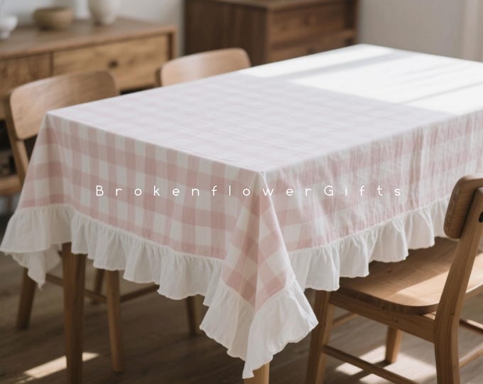 Plaid Tablecloth - Check Farmhouse Tablecloth - Checkered Rectangle ...