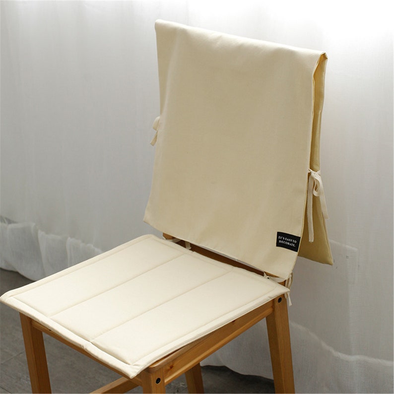 Pure Cotton Non Slip Chair Back Cover, No Sew Chair Back Cover, Custom ...