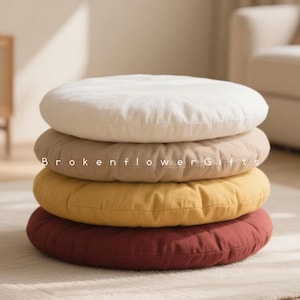 Round Cushion,linen Cotton Floor Seat Cushions, Floor Seat for ...