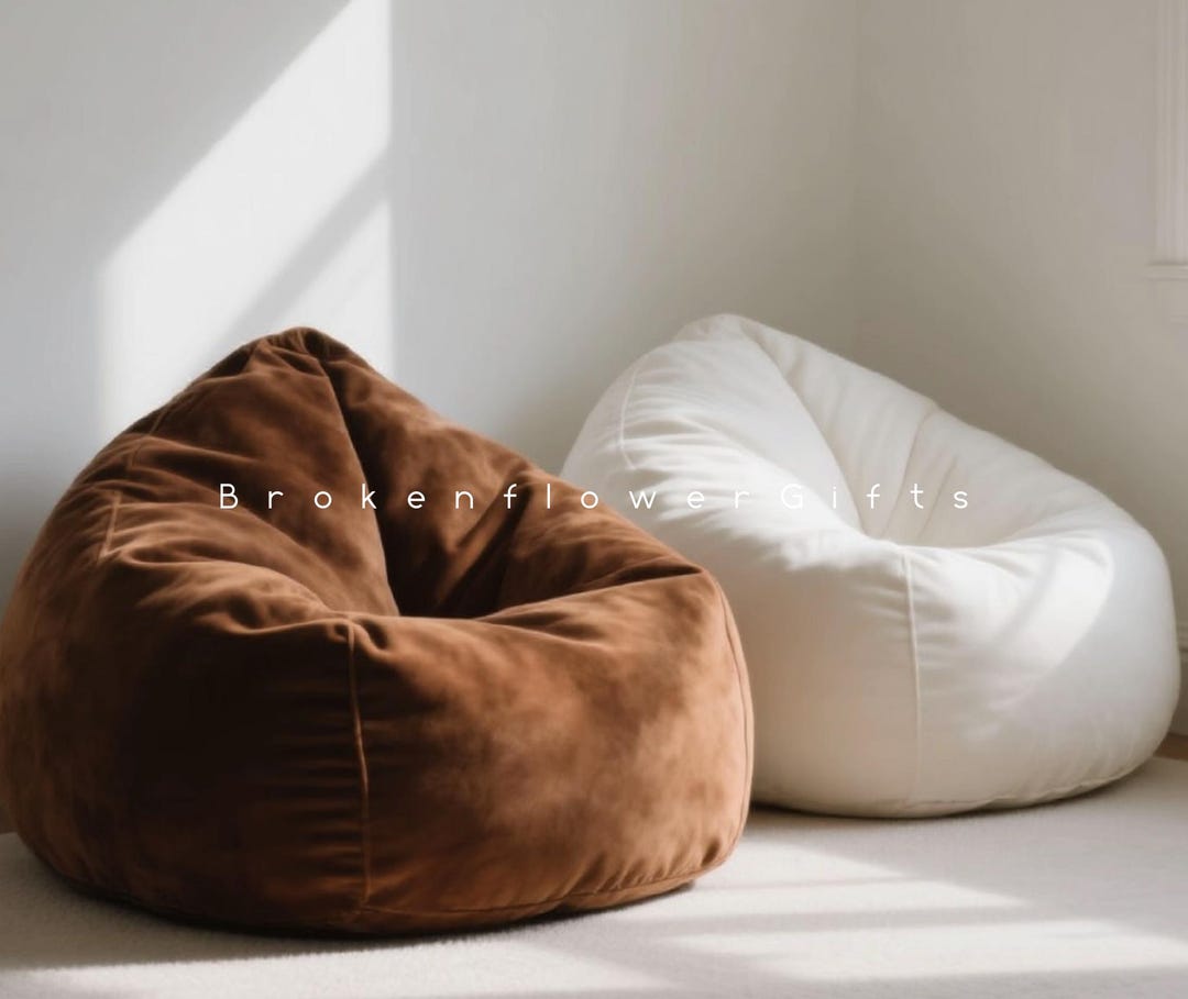 Bean Bag Cover,custom Size Suede Leather Beanbag Cover, Outdoor Bean ...