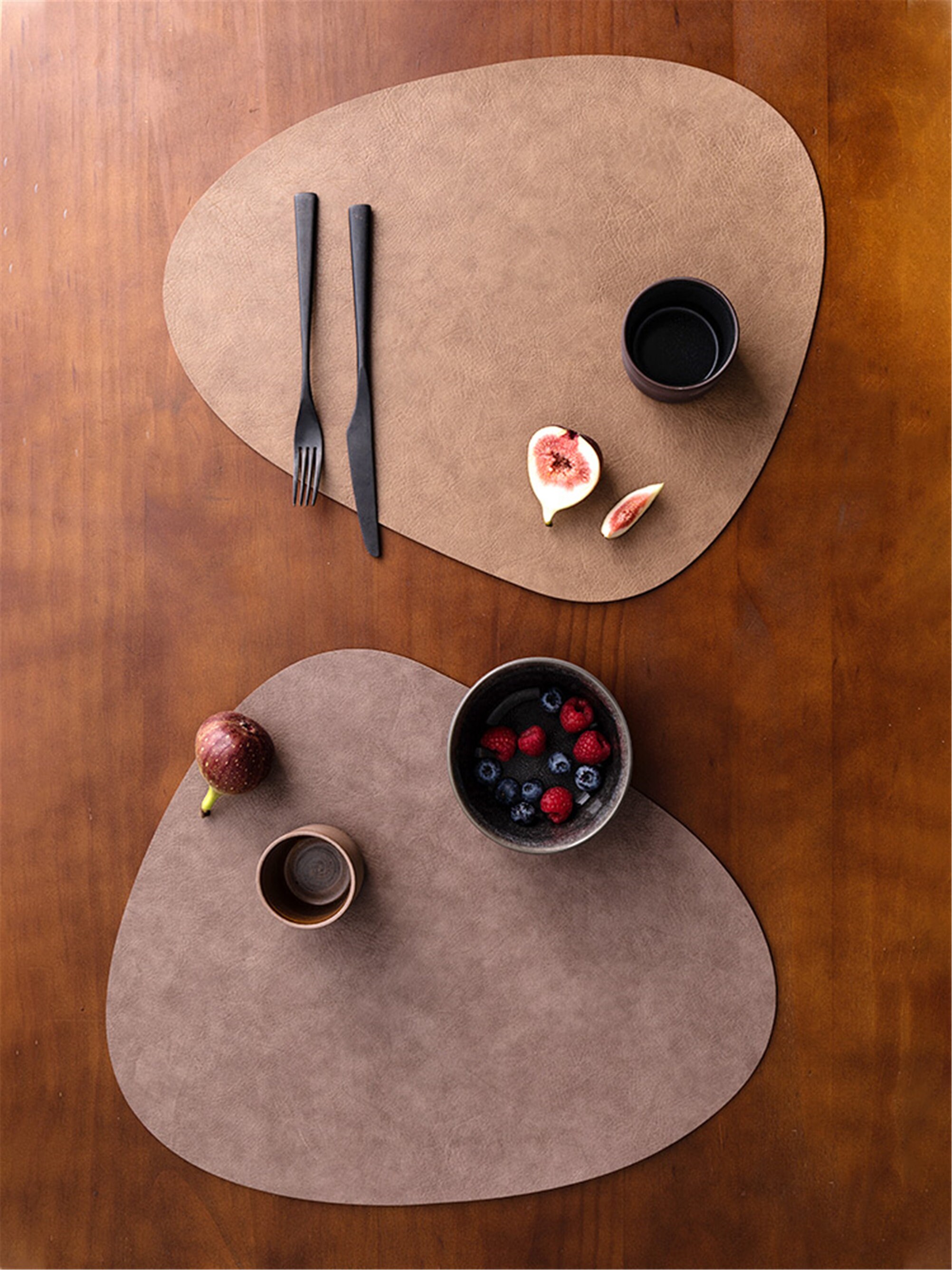 Faux Leather Placemat PU Leather Waterproof Table - Etsy