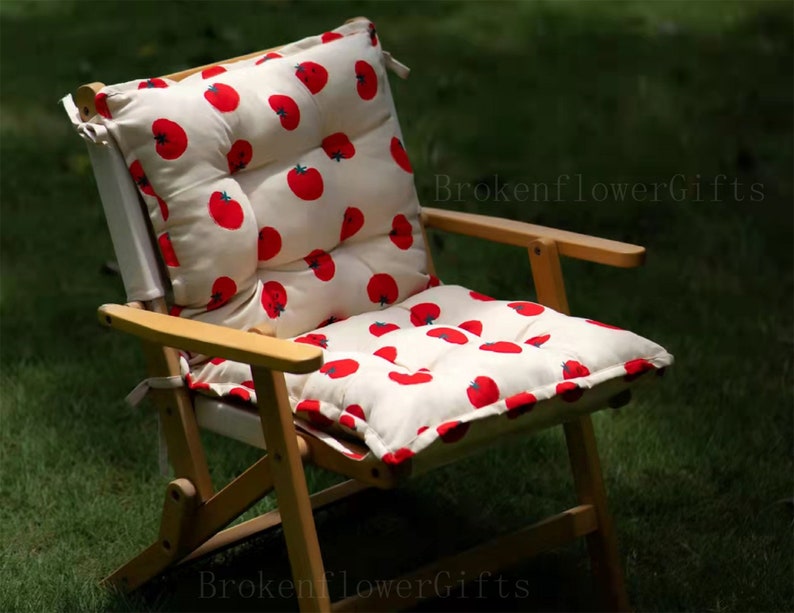 Handmade Rocking Chair Cushion – Tomato Print, Custom Size Seat Pad - Etsy