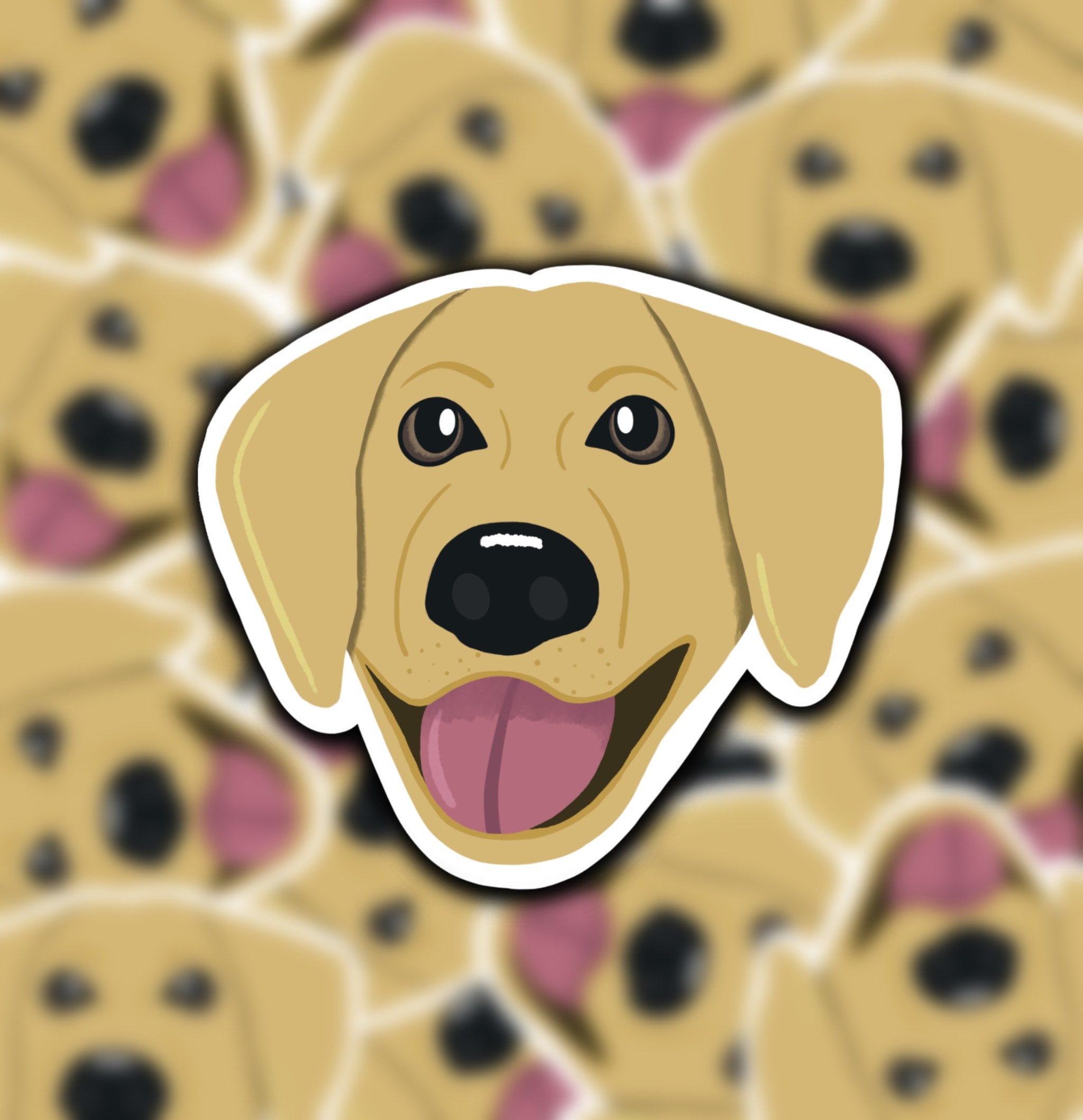 Yellow Labrador Vinyl Sticker Waterproof Dog Sticker - Etsy