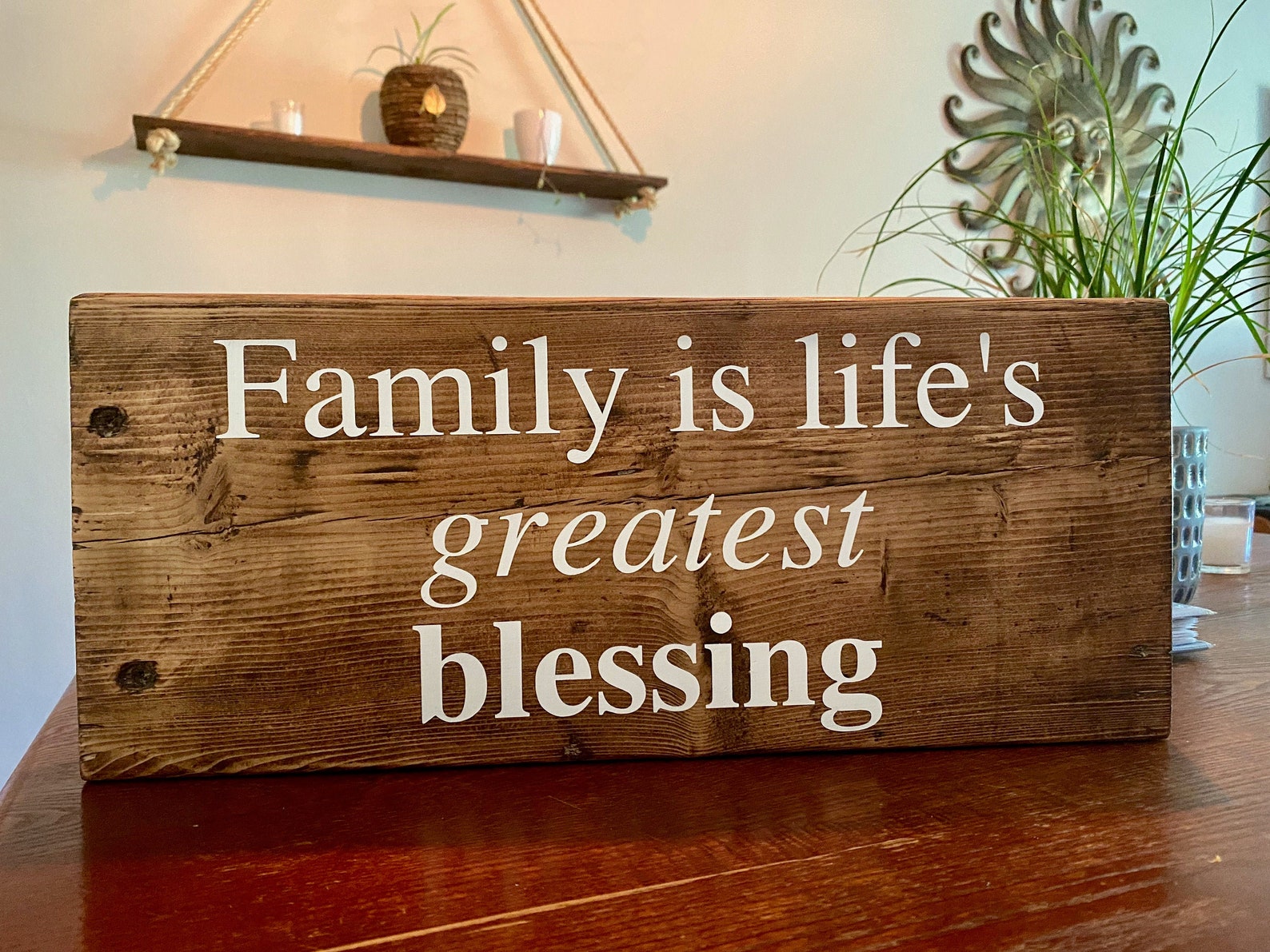 Family is Life's Greatest Blessing Wood Sign Wood Signs - Etsy