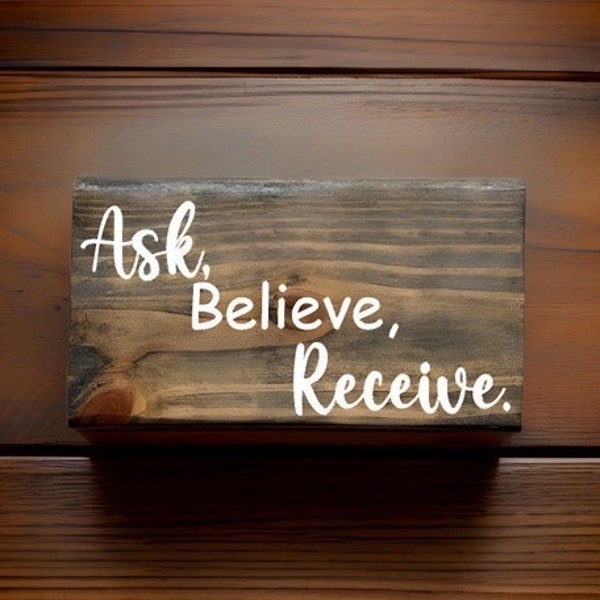 Ask Believe Receive - Etsy