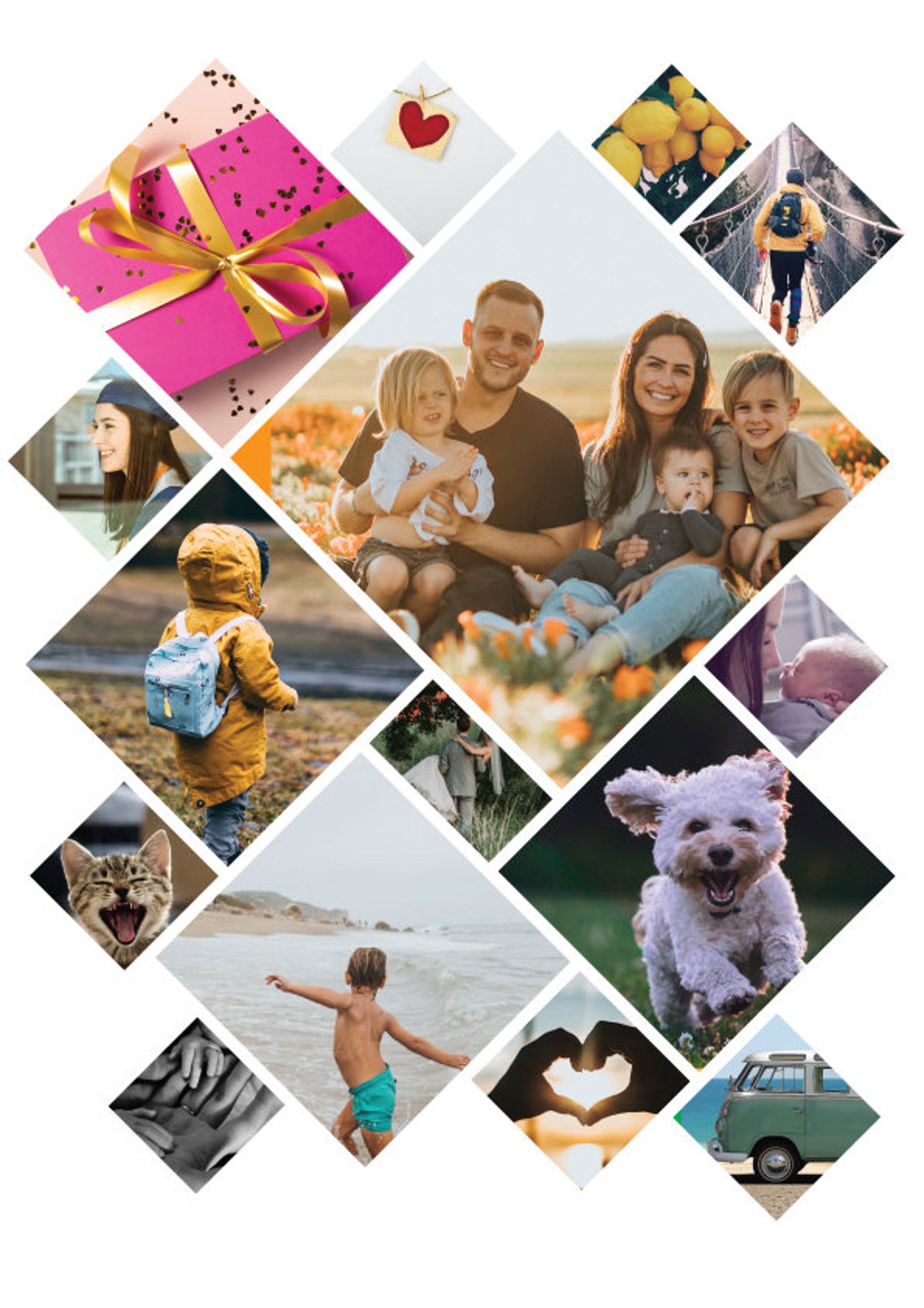 Photo Collage Family Photo A3 A3 A4 A5 A6 Unframed | Etsy