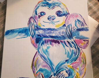 Sloth Painting | Etsy