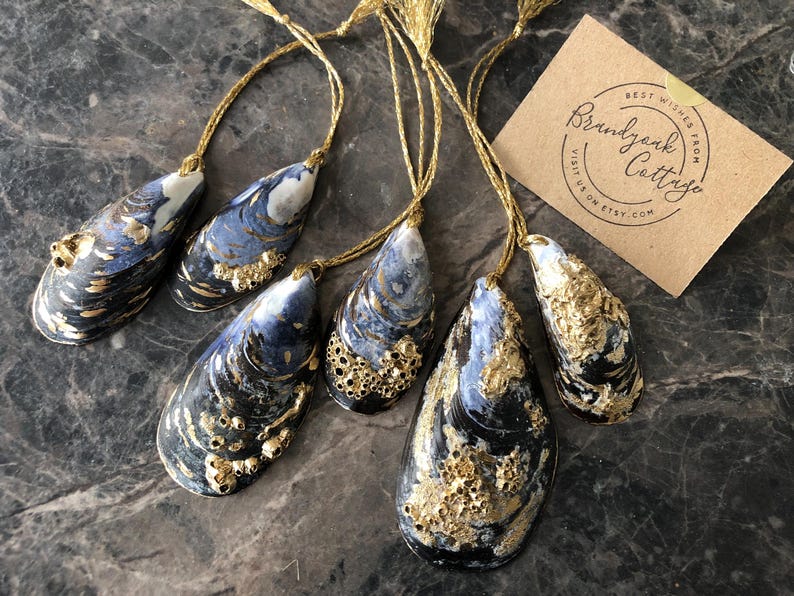 Hanging Mixed Sea Shell Decorations | Beach Coastal Decor, Xmas Shell ...