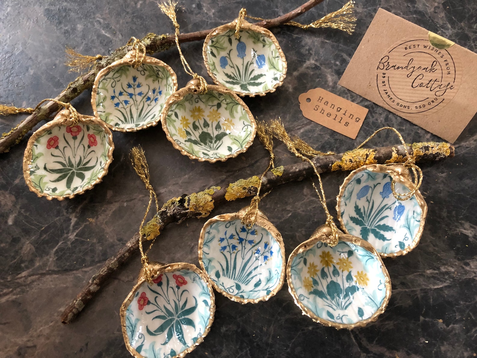 William Morris Spring Decor Cockle Shell Decorations - Etsy UK