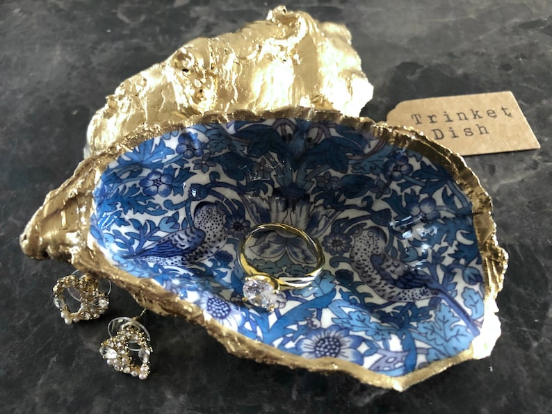 William Morris Strawberry Thief Birds Gold Oyster Shell | Etsy