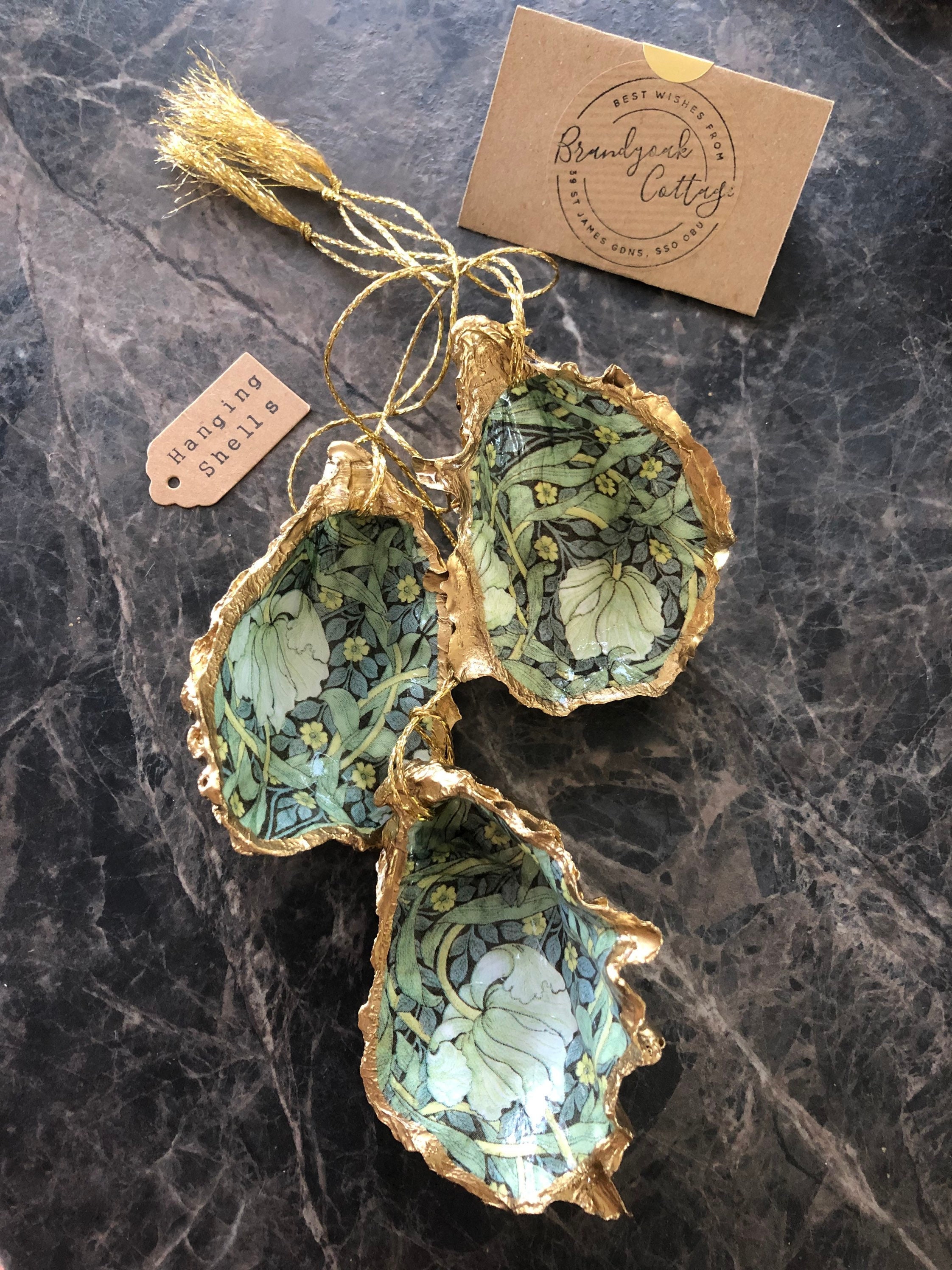 Hanging Gold Oyster Shell Decoration William Morris Pimpernel ...