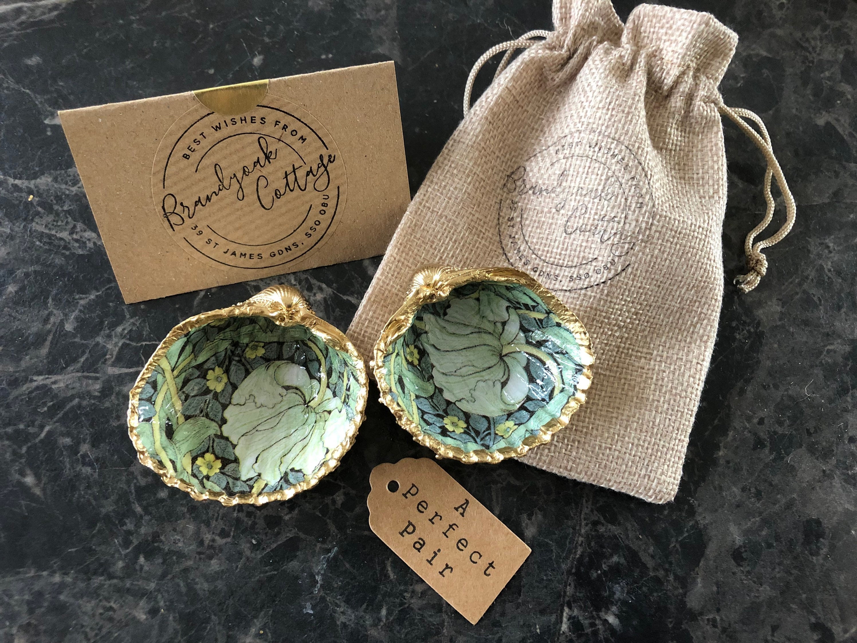 Single or Perfect Pair Gold Cockle Shell Ring Dish in William - Etsy UK