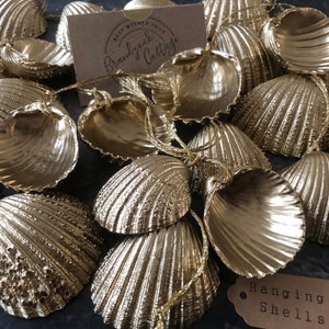 Bulk Gifts Gold Shell Wedding Favours Hanging Shell Decorations ...