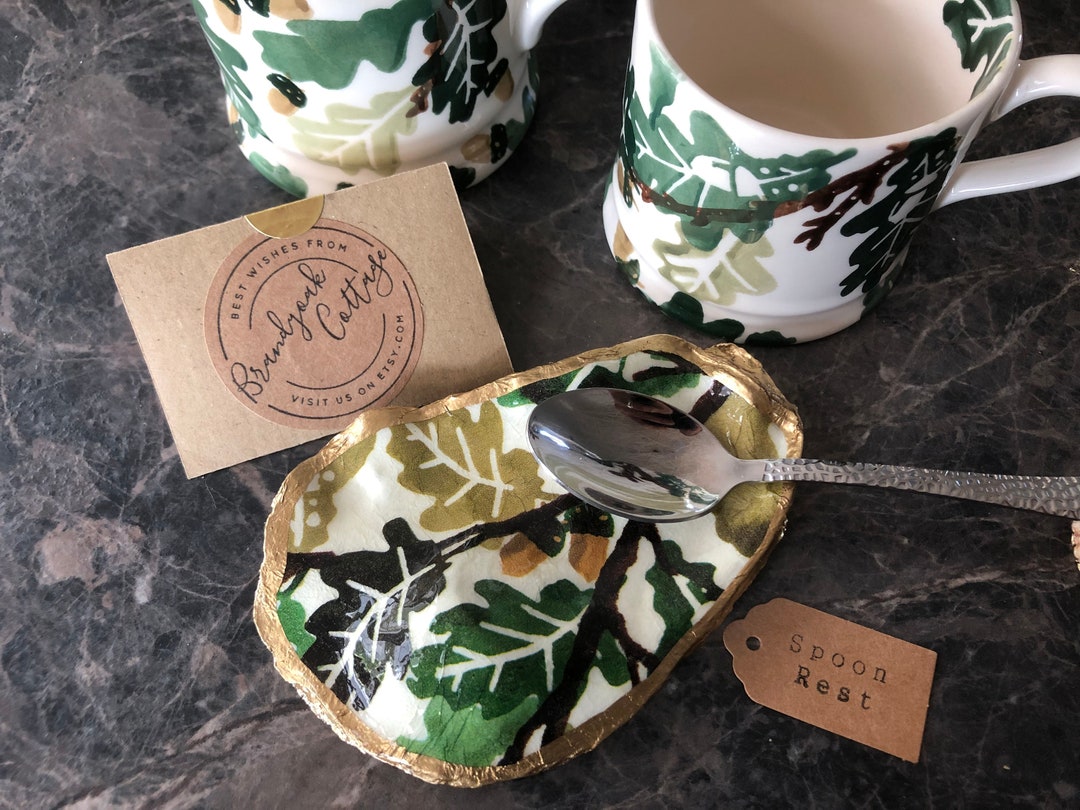 Emma Bridgewater Oak Leaves Spoon Rest Oyster Shell Dish | Oak & Acorn ...