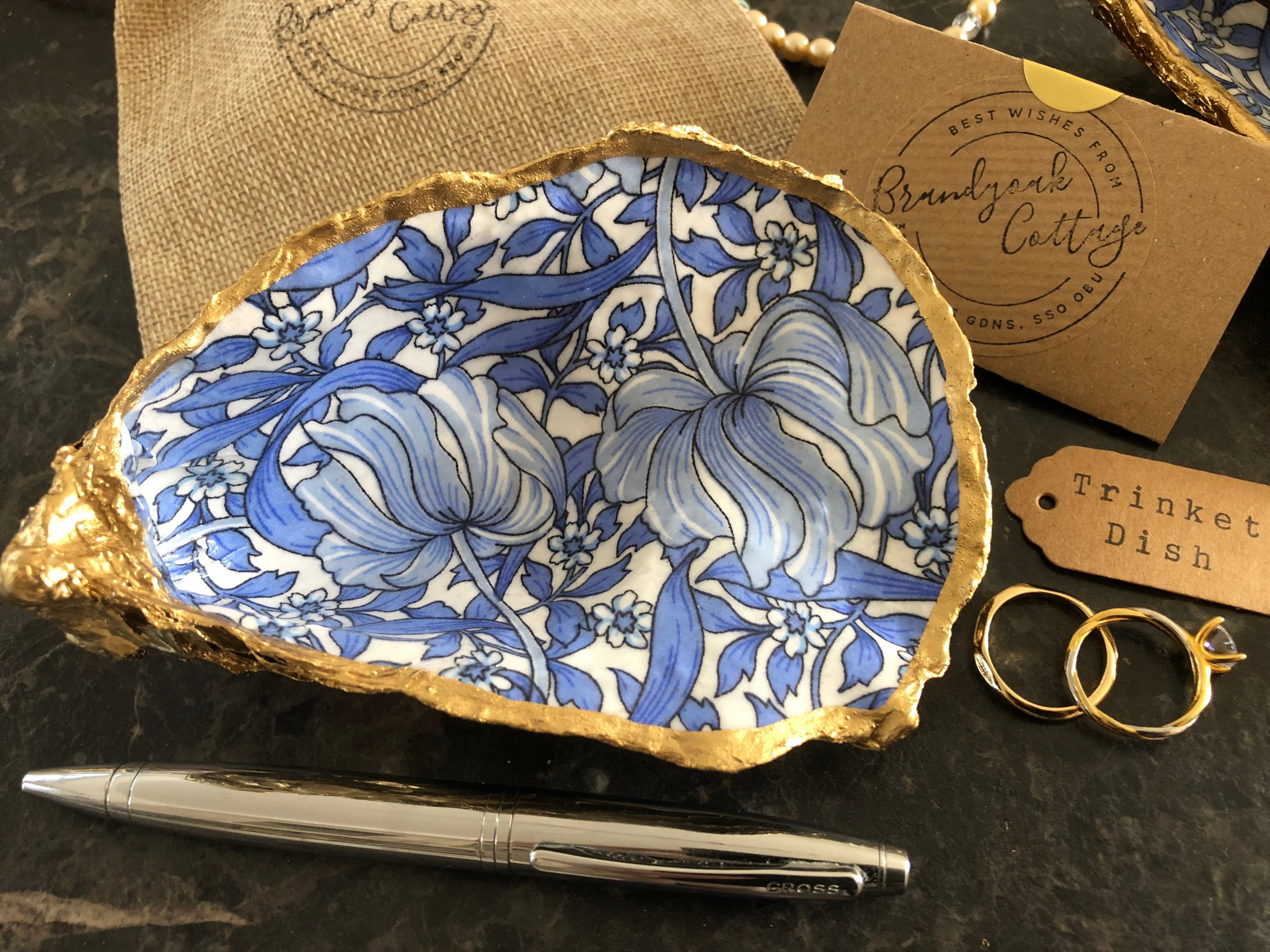 Stunning XXL Large Oyster Shell Trinket Dish William Morris | Etsy