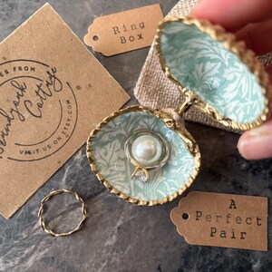 Ready Made: Hinged Sea Shell Ring Box in Choice of Spatter Design or ...