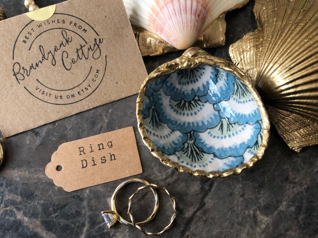 Cockle Shell Perfect Pair Ring Box or Shell Ring Dish - Pierre Frey ...